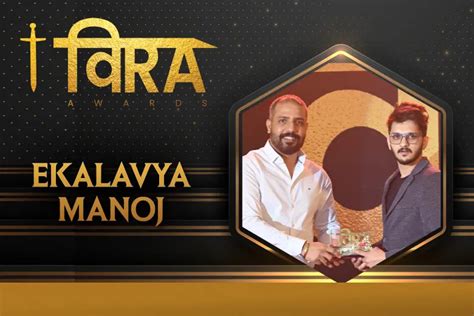 Ekalavya Manoj Parameshwar विra Awards 2024 Valueleaf