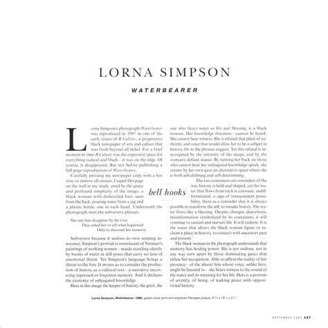 Lorna Simpsons Waterbearer
