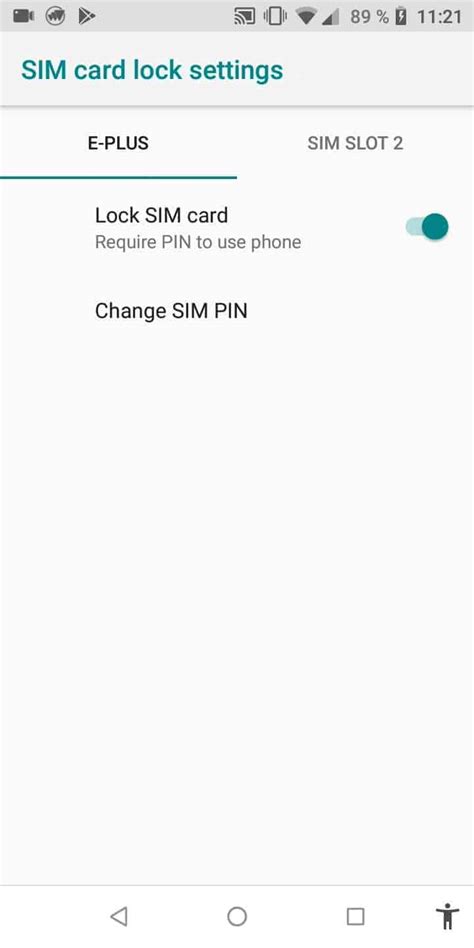 Change SIM PIN Android Manual TechBone