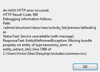 AJAX Error When AJAX Operation Is Interrupted Drupal Org
