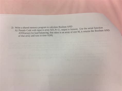 Solved Introduction To Parallel And Distributed Computing