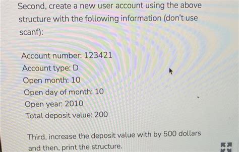 Solved Write A C Program To Simulates A Bank Account Using A