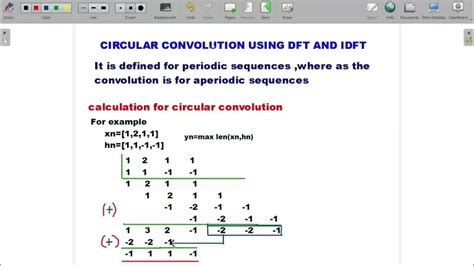 Circular Convolution Using Dft And Idft Youtube