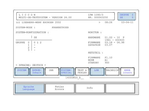 Liebherr Crane LICCON Error Codes Manual