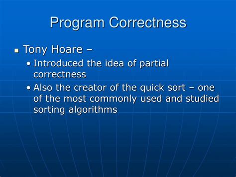 Ppt Program Correctness Powerpoint Presentation Free Download Id1294571