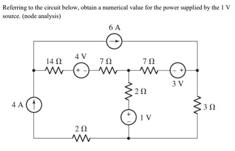Solved Referring To The Circuit Below Obtain A Numerical