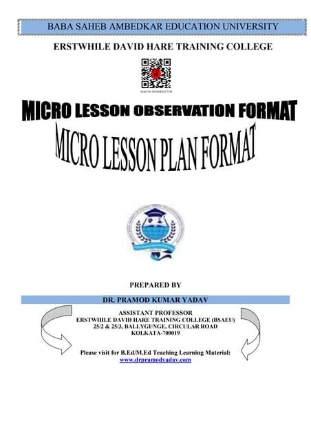 Micro Lesson Plan Feed Back Sheet Pdf