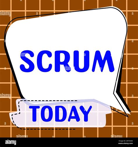 Text Sign Showing Scrum Word Written On Handwriting As Distinct From Print Written Characters