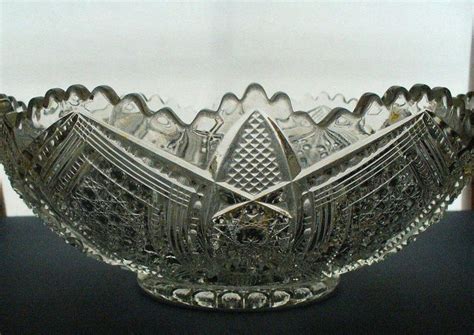 Eapg Glass Bowl Vintage Pressed Glass Bowls Saw Toothed Edge Etsy