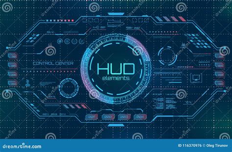 futuristic virtual graphic user interface hud elements stock vector illustration of display