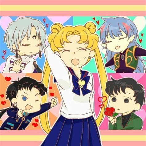 Imágenes De Sailor Moon Terminada Serena Y Sus Enamorados 水兵