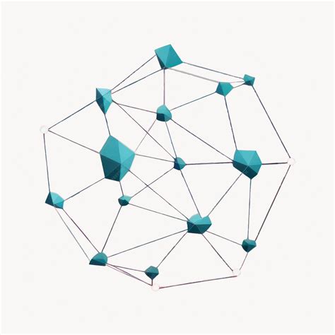 Premium Vector Geometric Network Structure With Polygons
