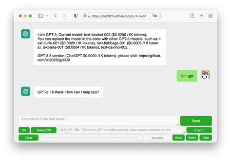Github Lin2025gpt 3 Web Gpt 3网页版，仅一个html文件，打开即用。a Gpt 3 Web Page