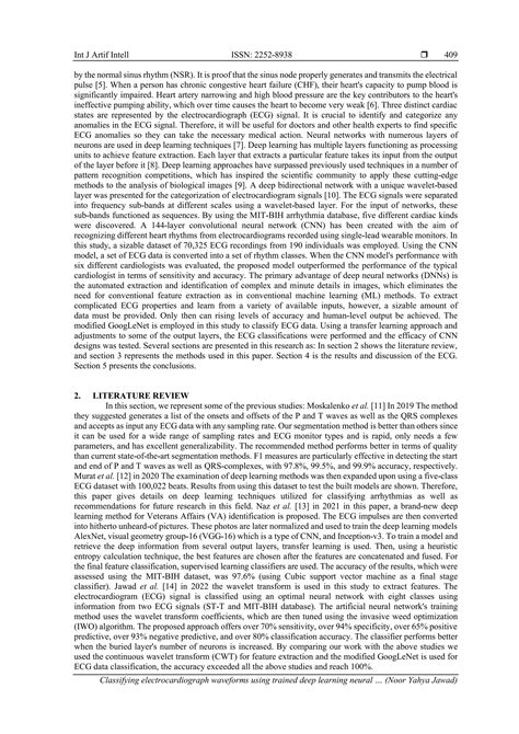 Classifying Electrocardiograph Waveforms Using Trained Deep Learning Neural Network Based On
