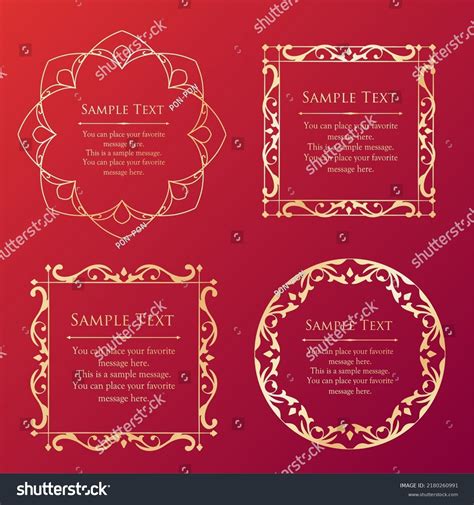 Fashionable Frame Design Template Set Gorgeous Stock Vector Royalty Free 2180260991 Shutterstock