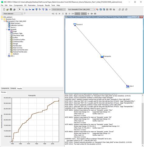 task 2 reservoir volume reduction modeling with outflow curve routing