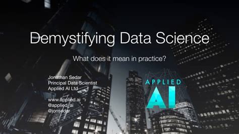 Demystifying Data Science Ppt