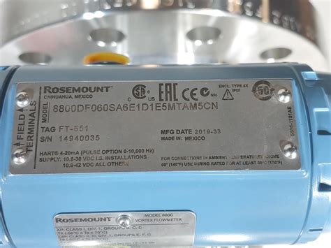 Rosemount 6 600 8800 Vortex Flowmeter