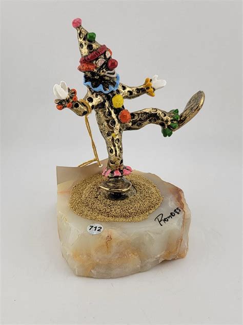 Vintage Ron Lee Signed Happy Clown Figurine Statue 1985 Le 118 With Tag