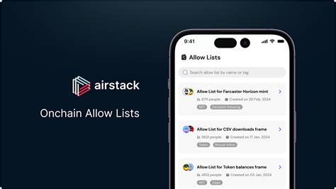 Onchain Allow Lists Airstack Figma