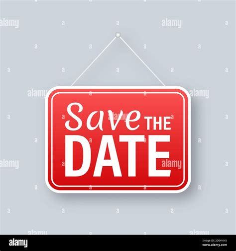 Save The Date Badge Label Flat Vector Stock Illustration Stock Vector Image And Art Alamy