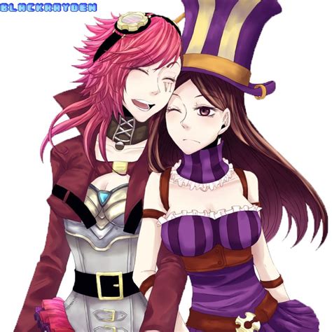 Vi And Caitlyn Render By Blackrayden On DeviantArt Personajes Criatura Arte De Personajes
