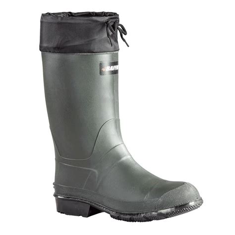 Baffin Mens Rubber Boot Size 10 Mid Calf Green Insulated