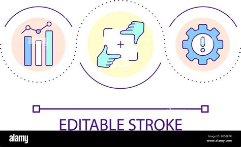focus on finding issues loop concept icon stock vector image and art alamy