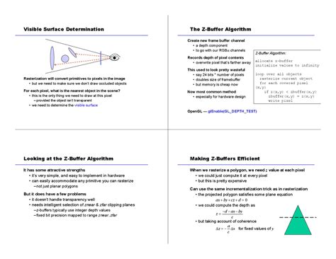 Visible Surface Determination The Z Buffer Algorithm Cs 418 Docsity