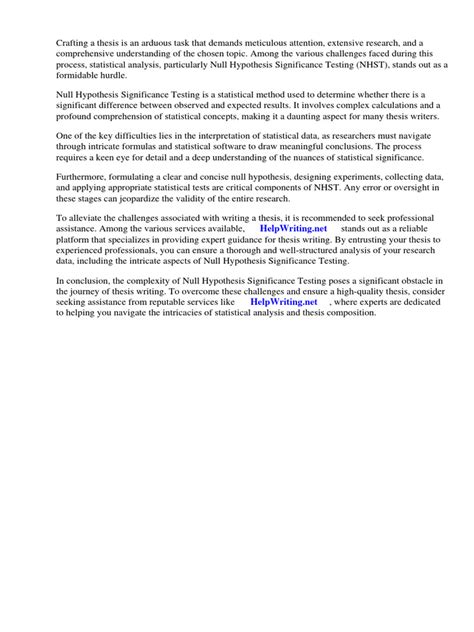 null hypothesis significance testing pdf p value statistical