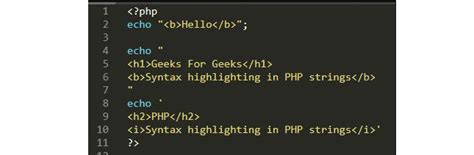 如何在 php 字符串中突出显示 html 语法？ 码农参考