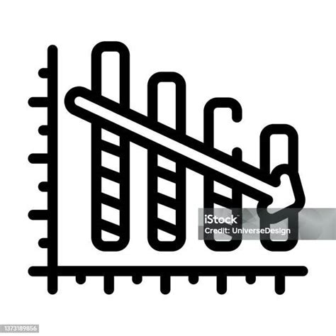 데이터 분석 내림차순 라인 그래픽 씬 라인 아이콘 그래프 비즈니스 개념 격리 된 개요 기호에서 통계 선형 아이콘 웹 디자인 및 앱에 대한 벡터 그림 기호 요소입니다 0명에