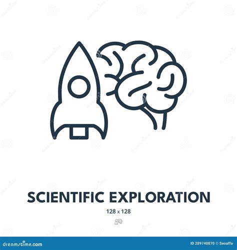 Scientific Exploration Icon Science Discovery Technology Editable Stroke Vector Icon Stock