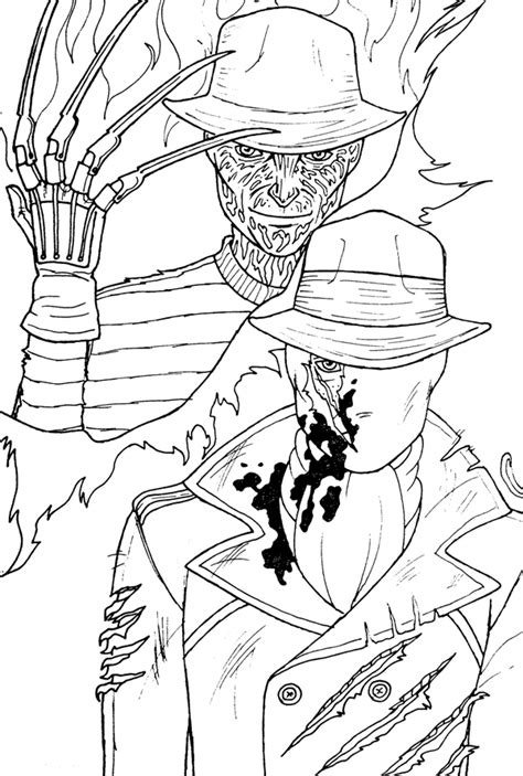 Freddy Vs Jason Coloring Coloring Pages
