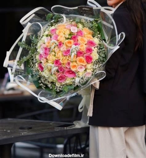 عکس شاخه گل رز قرمز طبیعی