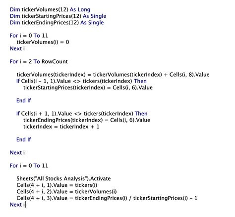Github Jcerda1994stocks Analysis Vba First Program