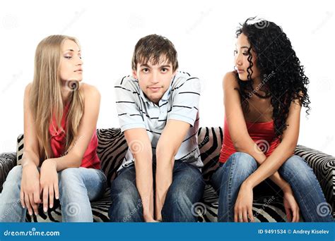 Shy Man Stock Photo Image Of Lover Female Person Diversity