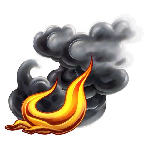 Cartoon Fire Smoke Png Sic64 Png Image