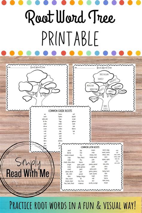 Root Word Tree Printable Root Words Latin Roots Decoding