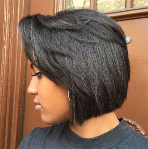 Feathered Bob For Black Women