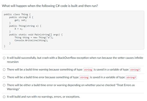 Solved What Will Happen When The Following C Code Is Built Chegg