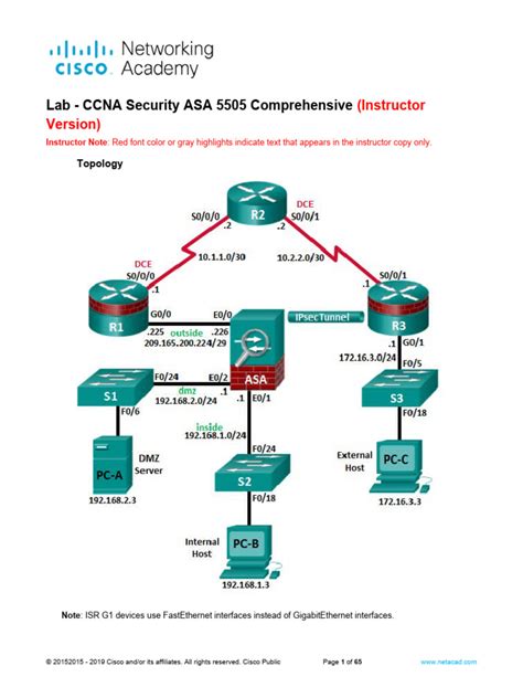 11312 Lab Ccna Security Asa 5505 Comprehensive Instructor Pdf Computer Network
