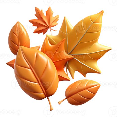 3d Render Autumn Leaves 54308418 Png