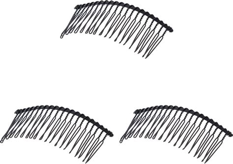 30pcs Woman For Womanblack Metal Wire Teeth Comb Black Hairpin Simple Female Veil Headdress