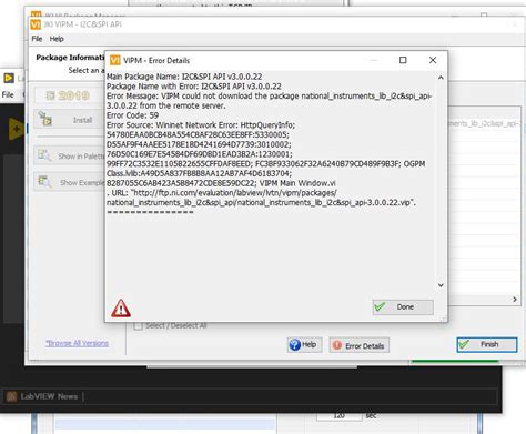 Problem In Downloading Spi And I2c Driver Api Of Ni Labview Vi