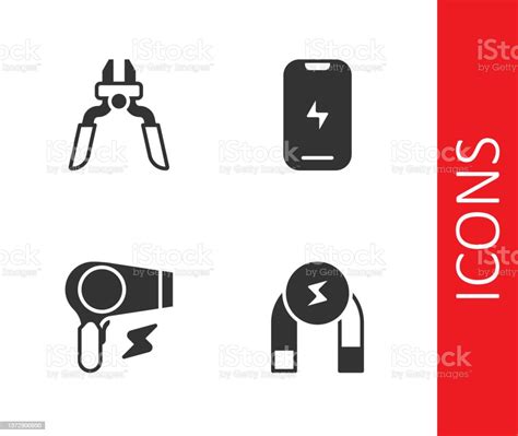 자석 플라이어 도구 헤어 드라이어 및 휴대 전화 아이콘을 설정합니다 벡터 갈고리 발톱에 대한 스톡 벡터 아트 및 기타 이미지 갈고리 발톱 건설 산업 건조한 Istock
