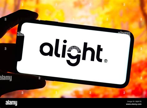 In This Photo Illustration The Logo Of Alight Is Displayed On The