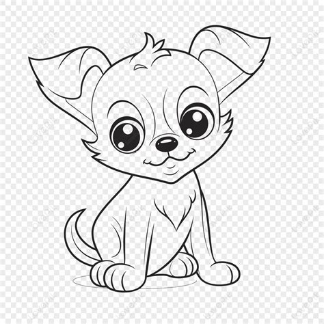 강아지 만화 그리기 아기 강아지 드로잉 이미지 개요 스케치 벡터 시력 관리 안경 Png 일러스트 무료 다운로드 Lovepik