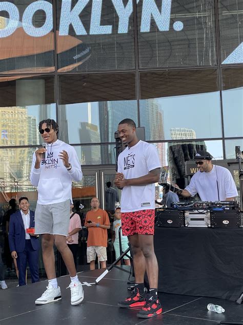Noah Clowney And Dariq Whitehead At Todays Ticketmaster And Nets Plaza