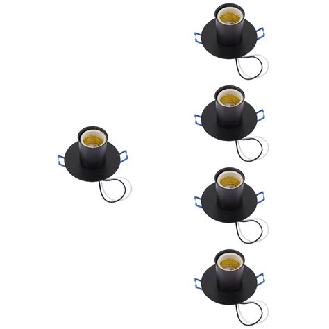 Unbranded 5pcs Light Socket E27 Light Socket Lamp Socket 8cm Ceiling Threaded Lamp Holder